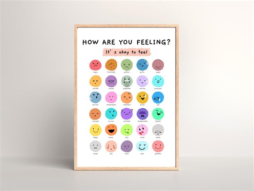 Kids Feelings Poster Printable Emotions Chart Classroom Decor Calming Tools for Calm Down Corner Emotional Regulation Classroom Poster Emoji - Etsy