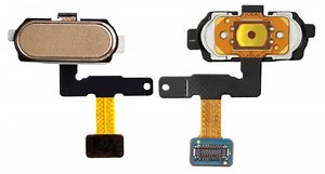 Home Button Complete for Samsung Galaxy J7 Pro Gold - Outer Plastic with Inner Flex