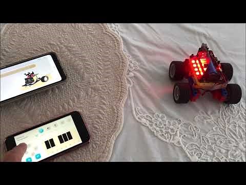Microbit V2 for Bluetooth app. control of Kittenbot Robotbit bot-car .MBit app.Basic MakeCode.