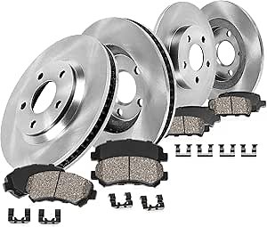 Callahan Brake Parts Front and Rear Brakes Kit For Ford Freestar 2004-07 | Mercury Monterey 2004-07 - Disc Rotors with Ceramic Brake Pads + Hardware, EBYK018101
