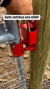 Finally putting the correct gate on, and of course we added the gate latch to it #goats #kids #homestead #farm #ranch | C&M Ranch