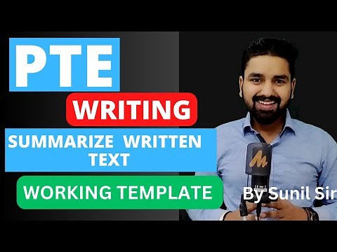 Summarize Written Text PTE | Proven Template and Strategy by Sunil sir