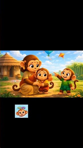 🪁 అమ్మ కోతి & చిన్న కోతులు | Sankranti Kids Story Telugu | #Shorts #chittikothi #telugukidsstories