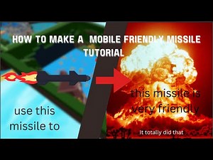 How to make a working mobile missile in BABFT