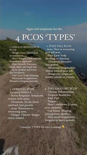 Decoding PCOS: understanding the 4 types and their signs.