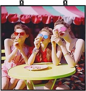 P4 Outdoor LED Digital Sign, 40''x40'' Support Scrolling Text Advertising Screen Use WiFi and USB Programmable Support Image&Video with High Resolution LED display