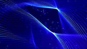 4k looped science fiction particle background with bokeh and light effects. Glow blue particles form lines, surfaces, complex structures in smooth motion like in the microworld or space. 17 | Premium Stock Video Footage