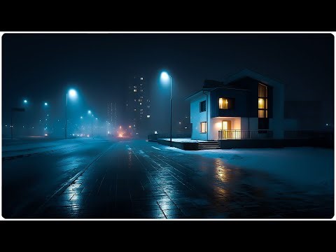 The World is Asleep: Walking Home in a Heavy Blizzard (Blue Hour Ambience)