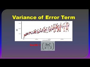 Variance of Error Term || Econometric || Variance of U ||