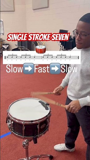 🥁Single Stroke Seven Made Easy | Beginner Rudiment Breakdown🥁 #drums #rudiments #keltonnorris
