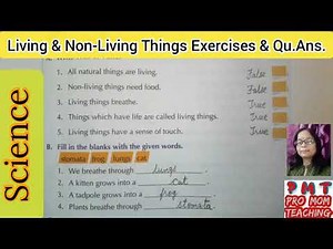 Science/Class 3/Exercises Question Answers/Living & Non-Living Things/ Chapter1@akshit1