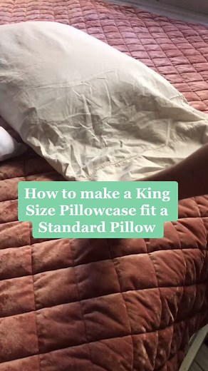 Lifehack: How to Make a King Size Pillowcase Fit a Standard Pillow