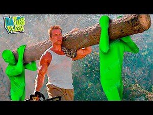 😱Let's watch COMMANDO but without SPECIAL EFFECTS!! Didn't Arnold Schwarzenegger lift his LOG?