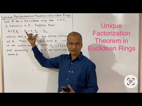 Unique Factorization Theorem in Euclidean Rings