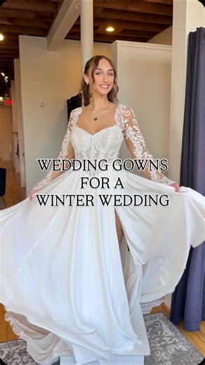 Bon Bon Belle Bridal Boutique on Instagram: "Winter wedding dresses for a dark moody wedding - from high neck lace gowns to sparkly beaded gowns, which dress would you choose? 💌✨ Let us know your fave in the comments! #bonbonbelle #sayyestothedress #laceweddingdress winterweddingdress moodywedding"