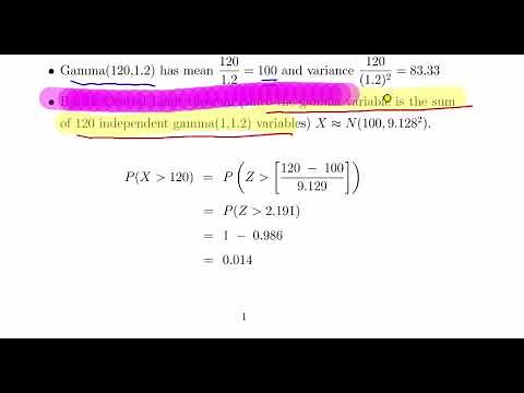 Gamma Random Variables - Normal Approximation