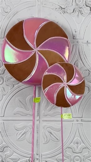 Pink Gingerbread Lollipop Stem: Holiday Tree Decor, Wreath Accent - Etsy