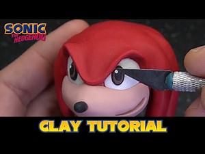 How to make a Knuckles sculpture from Sonic the Hedgehog with Polymer Clay #sonicthehedgehog