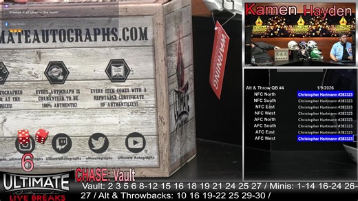 🎯 Ultimate Autographs Live Sports Memorabilia Breaks Welcome to Ultimate Autographs — where sports fans and collectors come together for live autograph mystery box breaks and authentic memorabilia reveals streamed every day on YouTube! We feature autographed jerseys, helmets, footballs, bats, mini helmets, and more — from your favorite players across every major sport. ⚡ How Live Breaks Work 1. Visit https://ultimateautographs.com/pages/live-break 2. Buy spots in one of our live breaks 3. Watch