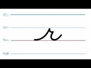 Cursive lowercase letter r