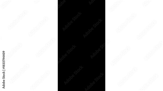 Inverse vertical barn door wipe transition animation closing to center for video editing mask and luma matte effect