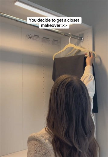 Thinking about a closet makeover? A custom closet design transforms clutter into a clean, organized space that makes every day easier. #closetmakeover #beforeandaftercloset #wardrobeessential #roommakeover