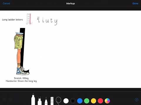 Letter formation long ladder letters (with mnemonics)