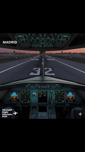 Landing runway 32R @ Madrid IMMERSION Cockpit | short final Airbus A320 IBERIA #msfs2024