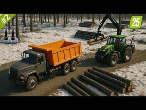 FS25 Winter Won't Stop Us! ❄️ Massive Logging Operation Madness in Farming Simulator 25! Ep #2