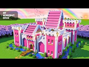Minecraft: How to Build a Beautiful and Simple Pink Castle | Minecraft Tutorial