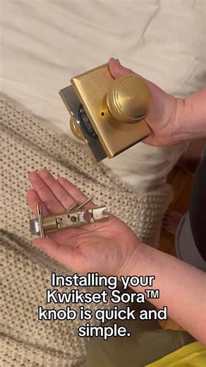 Upgrading your door is easier than you think. Watch how simple it is to install the Sora™ knob: https://bit.ly/4pPhSxB #Kwikset #HomeTips #HowTo #DoorHardware | Kwikset Door Hardware | Facebook