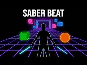 BEAT SABER Immersive Interactive Warm Up | Neon Rhythm Game | Viral Interactive Game ⚡