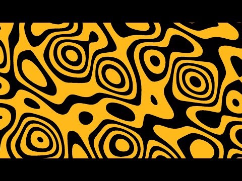 10 Hours of Yellow & Black Abstract Topographic Waves | 4K Hypnotic Visual Loop