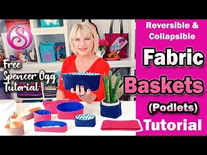 Fabric basket tutorial. Beginner Sewing Projects