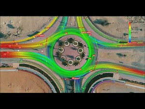 Roundabout traffic analysis using drone video and computer vision - speed heatmap