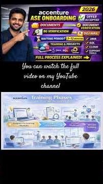 Accenture ASE Training Journey – Quick Guide #accenturease #accenture #asetraining