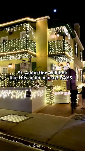 ✨ 3 day countdown! Comment “Lights” and we’ll send you our full guide for nights of lights ASAP! Starting this Saturday night, November 15, the Nights of Lights returns to transform St. Augustine into a glowing holiday wonderland 🌟. Millions of sparkling white lights will cover every street, rooftop, and palm tree across historic downtown. And yes, it’s completely free to visit! 🌟 Ranked by National Geographic as one of the Top 10 Christmas light displays in the world! 💡 Local tip: Go on a we