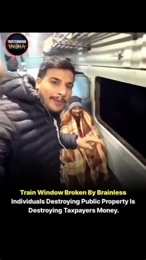Rahul Yadav on Instagram: "A video circulating on social media shows a train window being smashed by irresponsible individuals, causing damage to public property. Such acts of vandalism not only disrupt public transport services but also lead to financial losses borne by taxpayers. Authorities have repeatedly warned that destruction of public assets is a punishable offence, urging citizens to act responsibly and protect shared infrastructure. Video Credit: @mr.vishal_sharma_ #PublicProperty #Tra