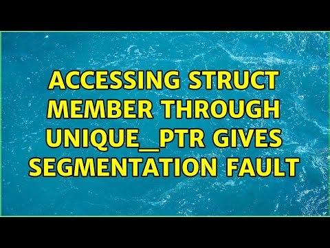 Accessing struct member through unique_ptr gives segmentation fault