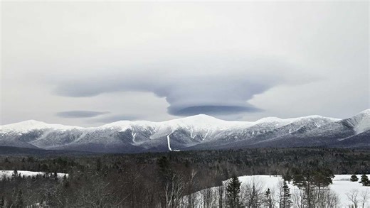 UFO-like lenticular cloud forms over White Mountains