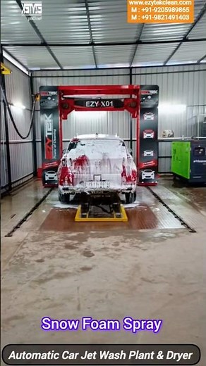 Touchless Automatic Car Jet Wash Plant with Dryer and Robotic Underbody Washer #automaticcarwash