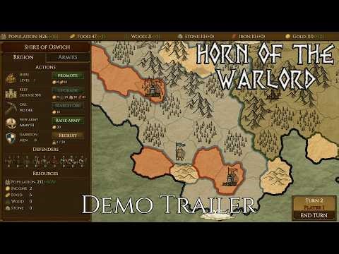 Horn of the Warlord - Official Demo Trailer. Godot Strategy game.