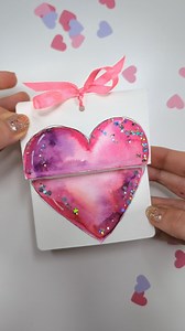 🩷 Secret Message Card ❤️ Folded Handmade Card for Valentine's Day 💜 Perfect card idea for beginners, kids - no experience needed! More on my YouTube channel Maremi Simple Craft ! ------ 🔗 links 🔗 to all products used in the video can be found in my Instagram profile click 'tap bio' link 🔗 ------- ✅ steps: 🔹--- Fold paper in half 🔹--- Fold that half in half again 🔹--- Draw a heart ❤️ using marker 🔹--- Paint inside the hearts with water 🔹--- Open the card and write title, use calligraphy