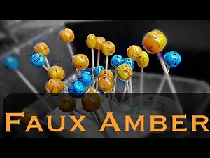 Faux Amber Beads Polymer Clay Beads Tutorial #93