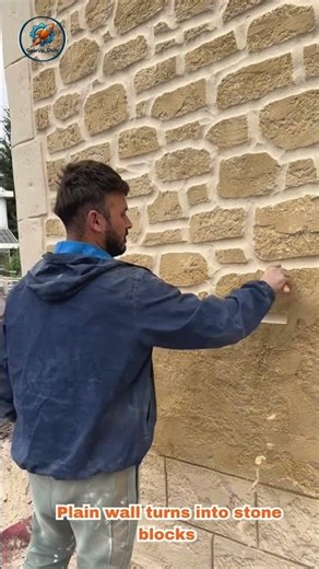 From Plain Wall to Stylish Stone Design Amazing 😲