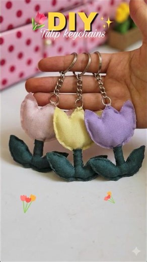 Diy tulip keychains 🌷. #viral #aesthetic