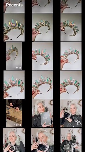 My phone memory is 1 terabyte for a reason 😬 . #smallbusinessowners #smallbusinessproblems #fantasyjewelry #handcraftedjewelry #crowncore #productphotography | Roxy Rose Creations