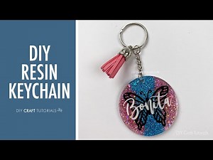 RESIN KEYCHAIN WITH GLITTER | How To Make Acrylic Keychains
