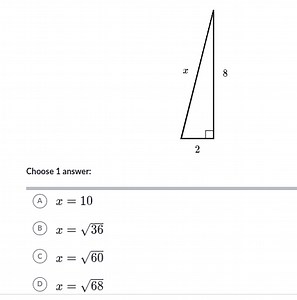Given a right-angled triangle with legs of length 2 and 8, and ... | Filo