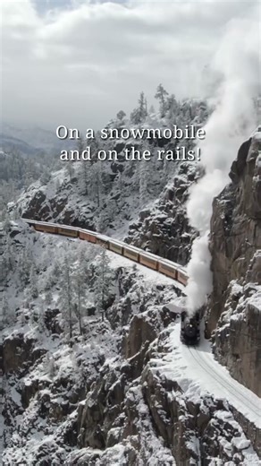 All aboard the Snowmobile Adventure Package!